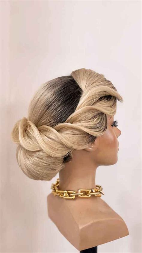 53 شینیون بالا سر اروپایی 2024 جدید؛ ژورنالی ترین مدل مو جمع بالا ساده