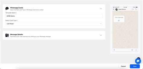 ‎create a list picker template for whatsapp business sprinklr self