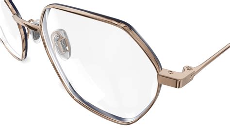 Specsavers Womens Glasses Josefa Gold Geometric Metal Stainless