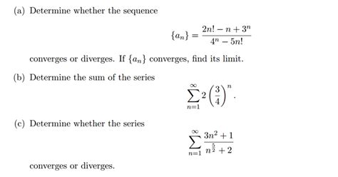 solved a determine whether the sequence {a n} 2n n