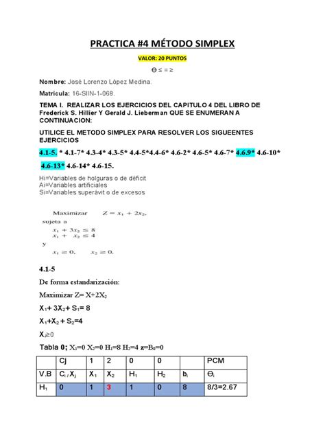 Practica 4 Modelos Deterministicos Pdf Optimización Matemática Algoritmos