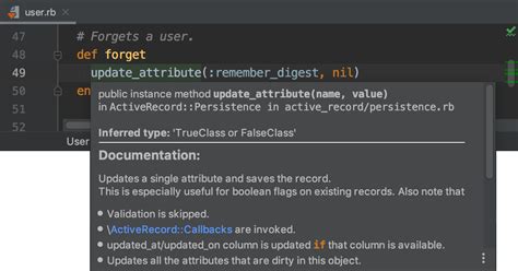 Code Reference Information Rubymine Documentation