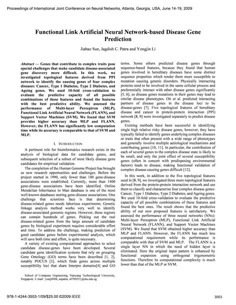 pdf functional link artificial neural network based disease gene