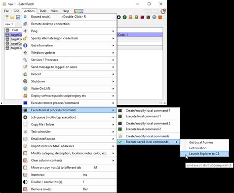 Custom Local Command To Launch Explorer Window To Target Computer C