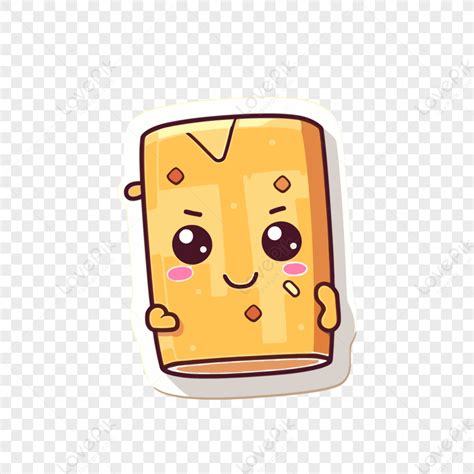 오렌지 배경 일러스트 클립 아트에 귀여운 만화 치즈 스티커 벡터상표