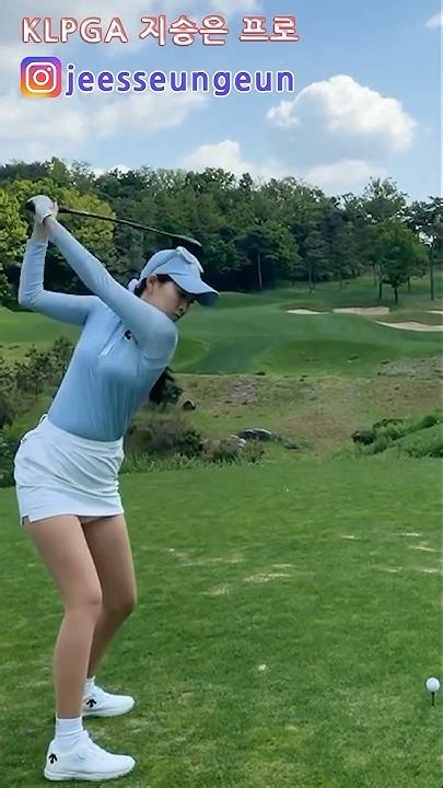 왼쪽 페어웨이를 겨냥하여 제대로 공을 보내는 미녀골퍼 지승은프로의 드라이버 스윙 Youtube