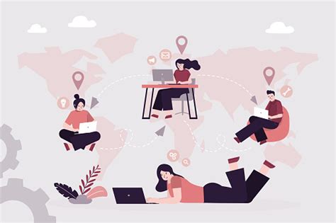 아웃소싱 및 재택 근무 개념 비즈니스 프로세스 아웃소싱 아웃플레이스먼트 프리랜서 작업 회사 조직 외부의 아웃소싱 서비스 팀