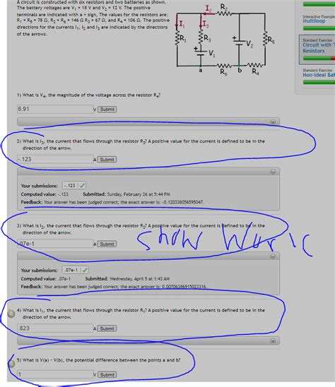 Solved A Circuit Is Constructed With Six Resistors And Two
