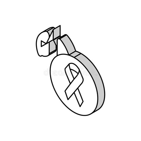 Deterioration Of Lung Function In Hiv Infected Patients Isometric Icon Vector Illustration Stock