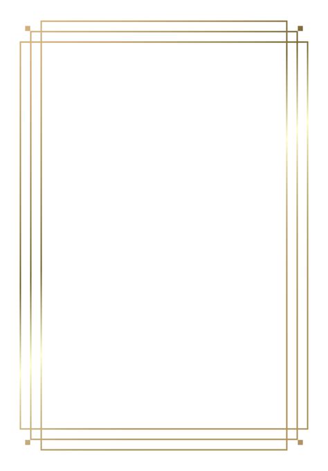 Golden Vintage Style Frame Border Design 10794107 Png