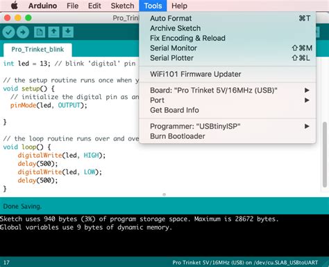 Adafruit Pro Trinket 5v への Arduino Ide からの Usb 接続書き込み設定 Lunaticsol