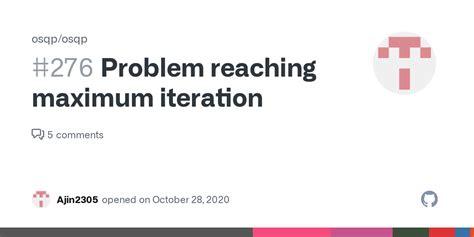 Problem Reaching Maximum Iteration · Issue 276 · Osqposqp · Github