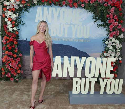 Sydney Sweeney In A Red Dress Anyone But You Event 12192023