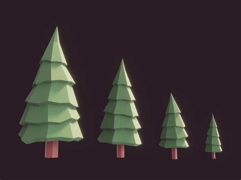 Some Fir Trees Gamedev Rlowpoly
