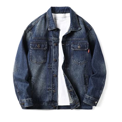อเมริกันวินเทจผู้ชาย Denim แจ็คเก็ต 2025 ฤดูใบไม้ผลิ ฤดูใบไม้ร่วงย่นล้างหลวม Casual Workwear