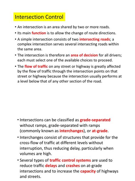 Intersection Control Pdf