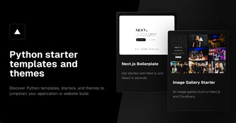 Python Starter Templates And Themes Vercel