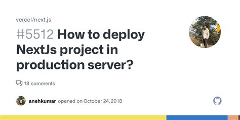 How To Deploy Nextjs Project In Production Server · Issue 5512
