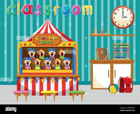 Classroom With Game And Tools Stock Vector Image And Art Alamy