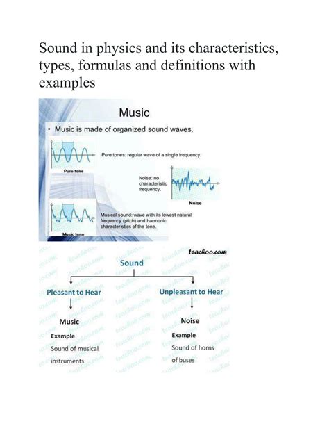 Solution Sound In Physics And Its Characteristics Types Formulas And