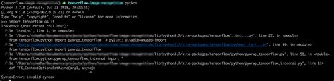 Macos Issues Installing Tensorflow On Mac Stack Overflow