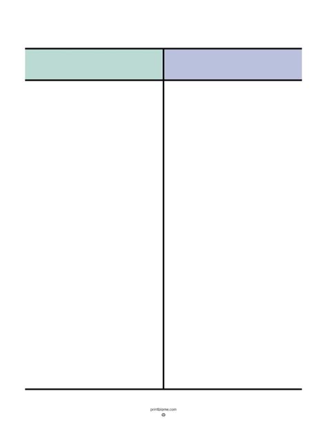 T Chart Templates 20 Free Printable T Charts Blank Pdfs