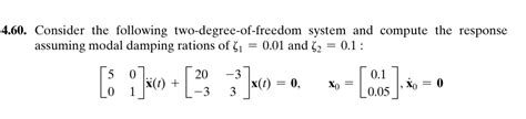 Write A Matlab Code Using Modal Analysis For This Chegg
