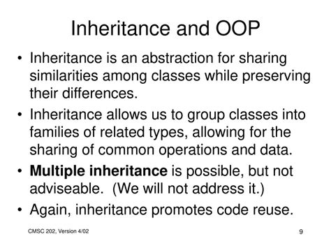 Inheritance Cmsc 202 Version 4 Ppt Download