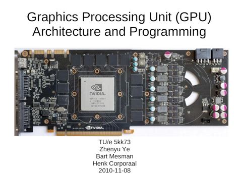ppt graphics processing unit gpu architecture and programming