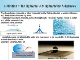 Hydrophilic Hydrophobic Presentation PPTX