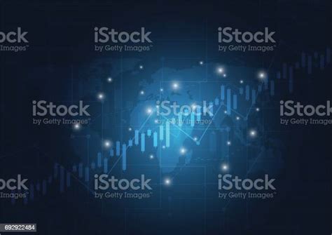 촛대 증권 거래소 차트 시장 투자 세계 지도 비즈니스 그래프와 무역 그래프 디자인의 추세 합니다 벡터 일러스트 레이 션 가격에 대한 스톡 벡터 아트 및 기타 이미지 Istock