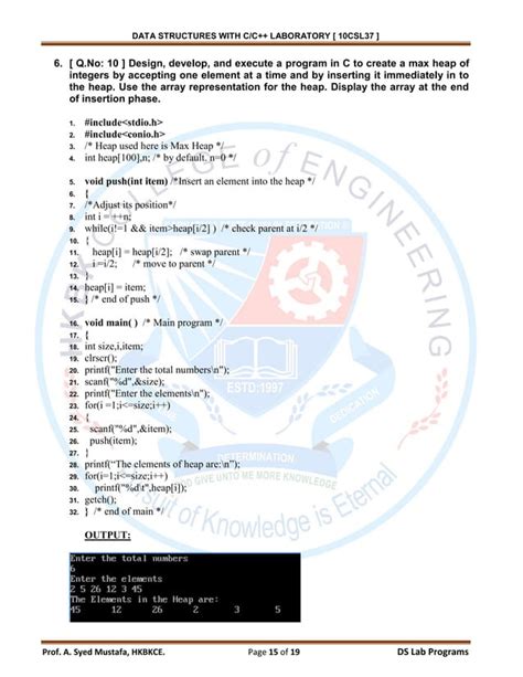 Data Structures Lab C Programs Pdf Education