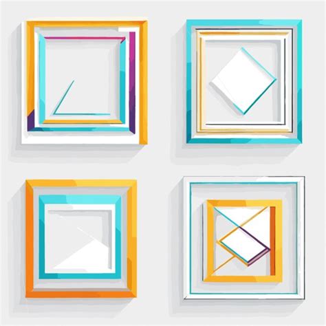 Premium Vector Modern Geometric Frames Premium Vector Modern Geometric Frames