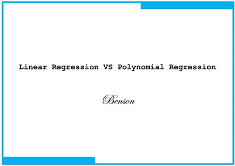 Linear Regression Vs Polynomial Regression V PPT