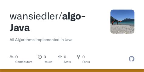 Github Wansiedleralgo Java All Algorithms Implemented In Java