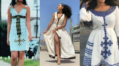 ዘመናዊ ሀበሻ ቀሚስ Modern Habesha Kemis Design የባህል ልብስ የባህል ልብሶች Ethiopian Cultural Dress