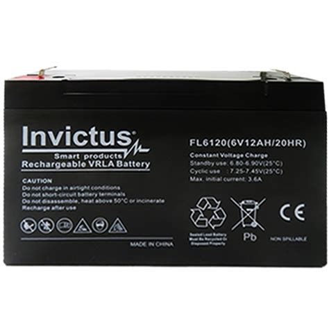 Invictus Μπαταρία Ups με Χωρητικότητα 12ah και Τάση 6v 07020177 1τμχ