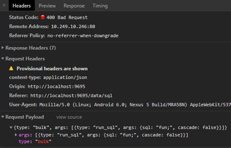 Hasura Console Doesnt Shows Error Notifications In Run Sql In Cli Mode