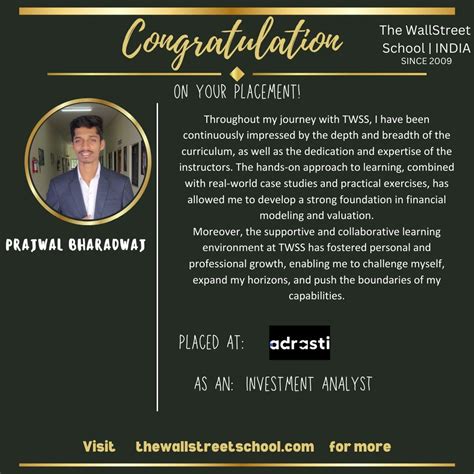 Prajwal Bharadwaj On Linkedin Financialanalysis Twss Careerdevelopment Gratitude