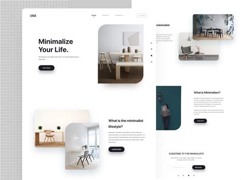 Minimalism Home Page With Minimalist Design Minimalist Home Decor Website Website Inspiration