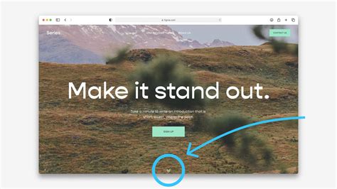 scrollin along adding a “keep scrolling” arrow to your webpage will