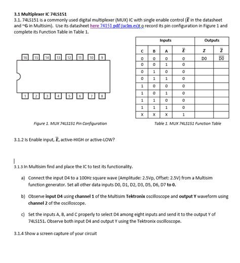 31 Multiplexer Ic 74ls151 31 74ls151 Is A Commonly
