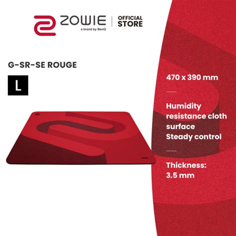 BenQ Zowie G-SR-SE Rouge Red Gaming Mouse Pad for Esports | Lazada