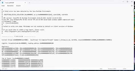 Was Heist Dieser Crash Code Bei Minecraft Crash Report