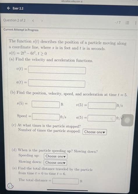Solved The Figure Shows The Position Versus Time Curve For