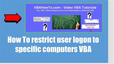 How To Restrict User Logon To Specific Computers Access Database