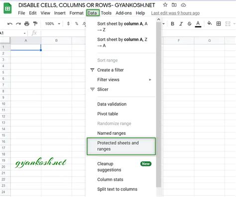 How To Disable Cell Editing In Google Sheets