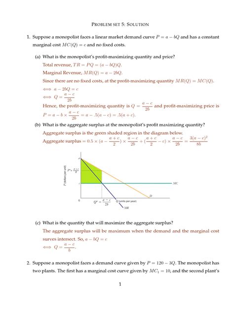 problem set 5 solution pdf economic surplus monopoly