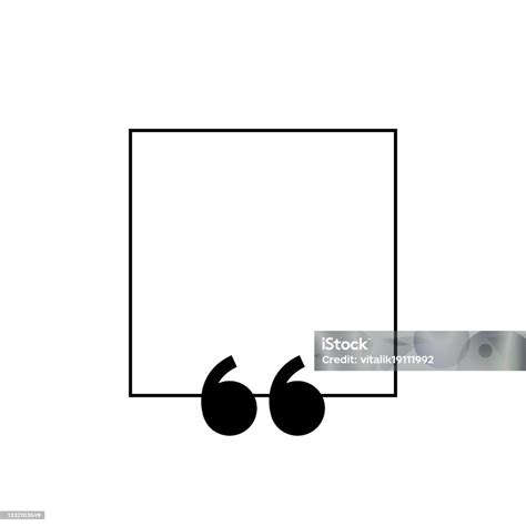 견적 따옴표 아이콘입니다 견적 프레임 윤곽선입니다 사각형 프레임입니다 음성 표시 반전 쉼표 또는 말하는 표시 개념에 대한 스톡 벡터 아트 및 기타 이미지 Istock