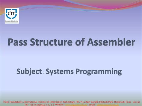 Pass Structure Of Assembler Pptx Programming Languages Computing